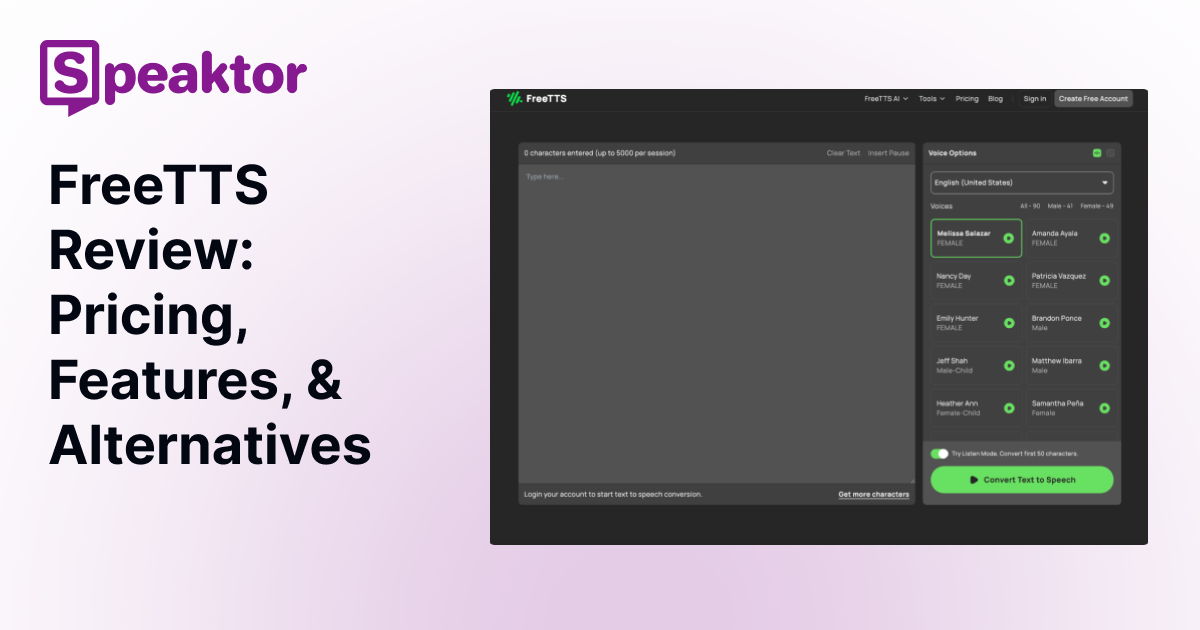FreeTTS Review: Is It a Good Text-to-Speech App
