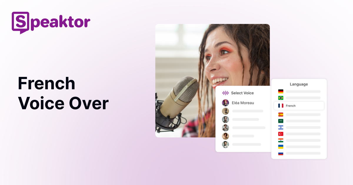 Créer une voix off française